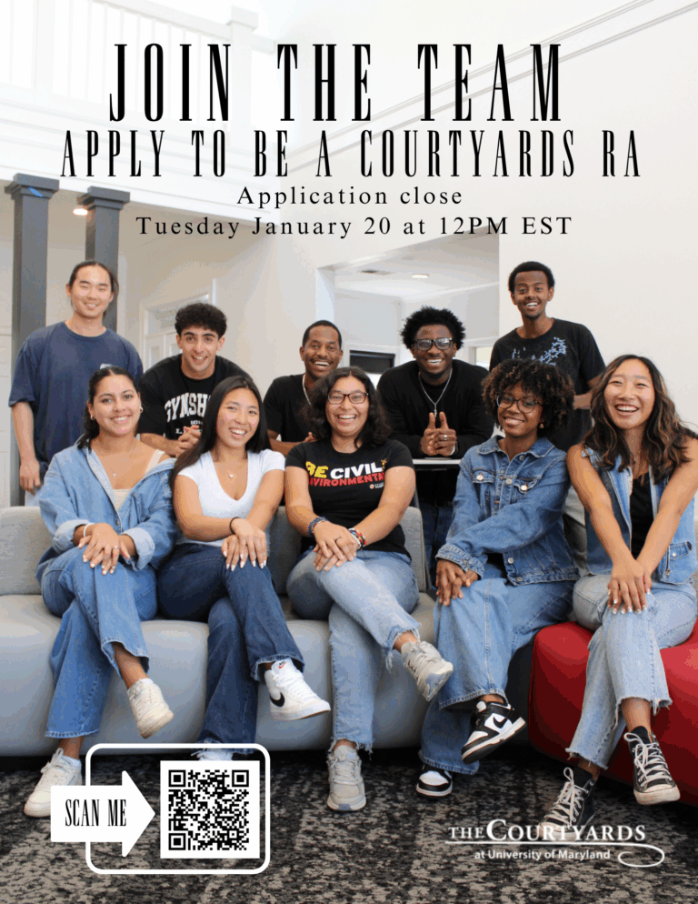 Apply to be a Courtyards RA for 2026-27 - University of Maryland Honors ...
