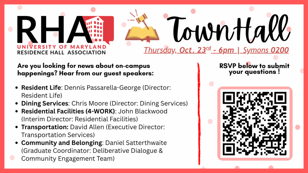 Residence Hall Association Town Hall - University of Maryland Honors ...